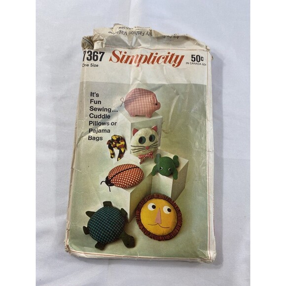 Simplicity | Other | Vtg 96s 7367 Simplicity Sewing Pattern Toy Cuddle ...